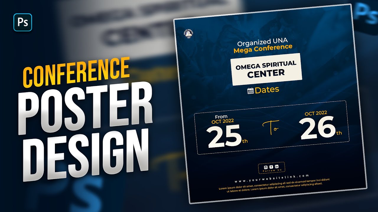 How To Make Conference Poster Design In Photoshop | Poster Design | By ...