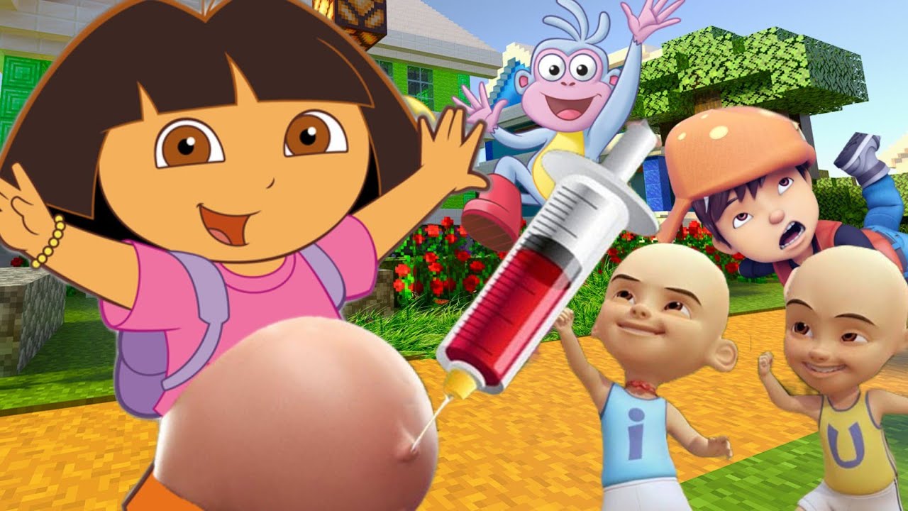 DORA THE EXPLORER DI SUNTIK HAMIL UPIN IPIN? BOBOIBOY & BOOTS KAGET ...