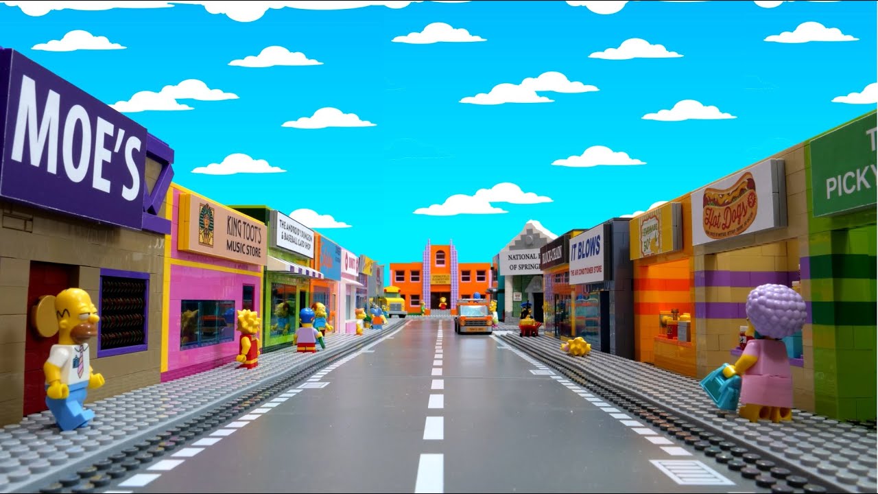 WE BUILT SIMPSON SPRINGFIELD IN LEGO (55,000 blocks...) - YouTube