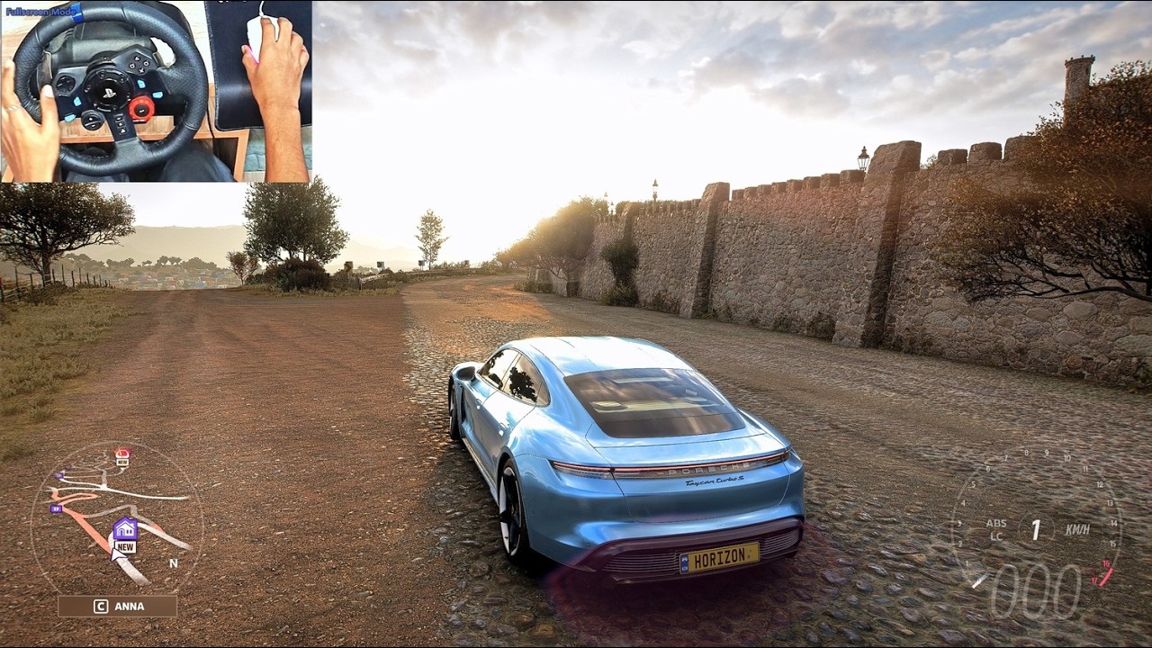 4k beautiful (driving Porsche with logitech g29 ) with a helper 4070 ...