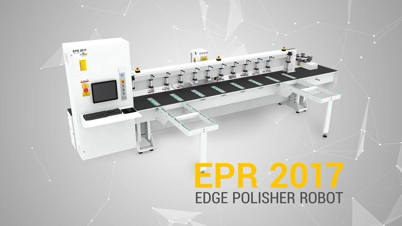 Edge Polisher Robot EPR 2017, Stone Polishers Milling machine - YouTube