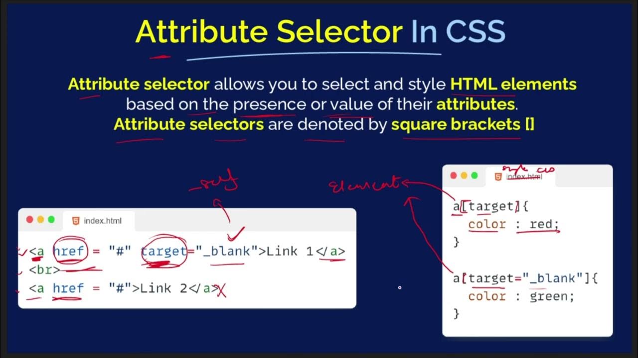 CSS for Beginners | Attribute Selector In Detail | Web Development Tutorials #40 - YouTube