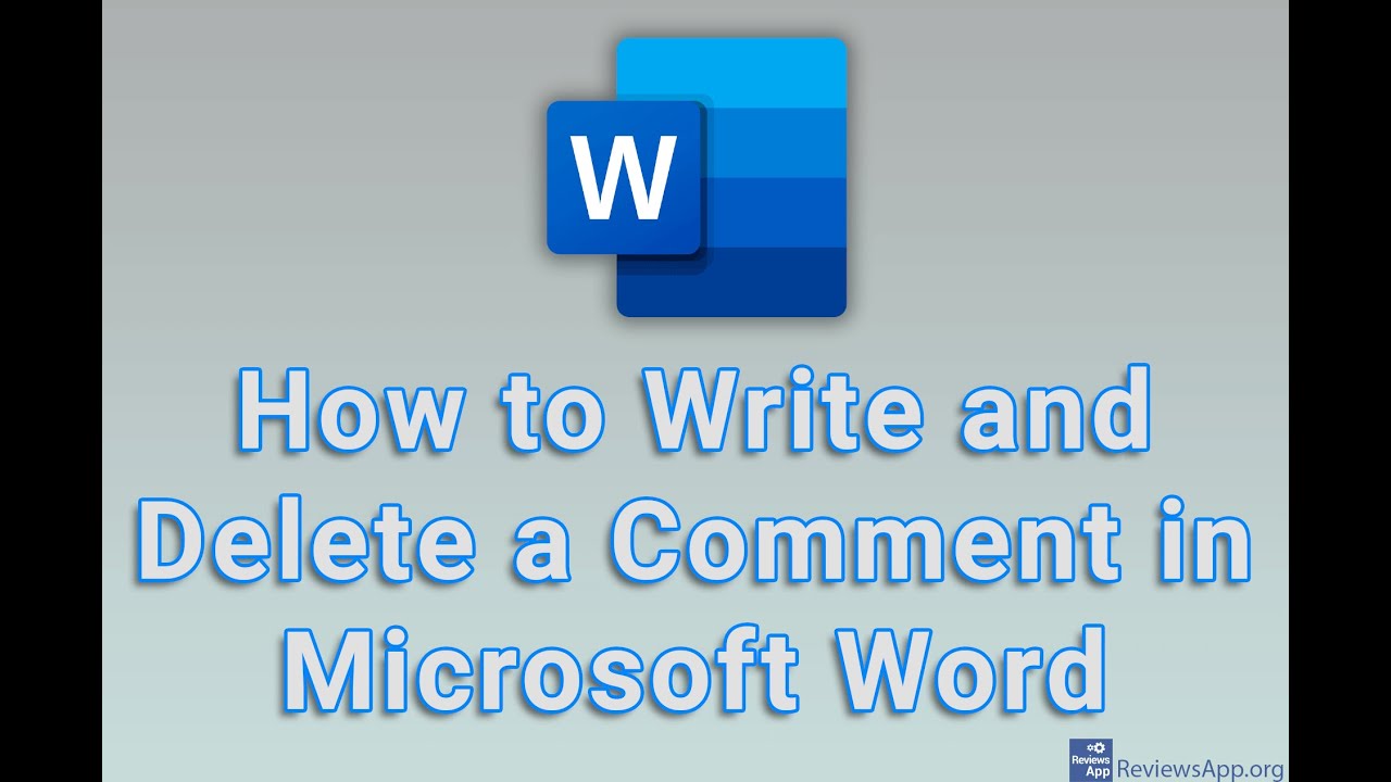 How To Write And Delete A Comment In Microsoft Word YouTube How To Write And Delete A Comment In Microsoft Word YouTube