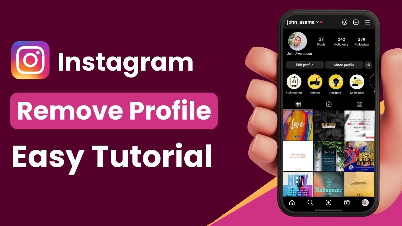 How to Remove Profile from Instagram ! - YouTube