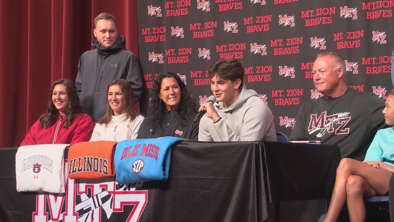 Mt. Zion's JC Anderson announces college commitment - YouTube