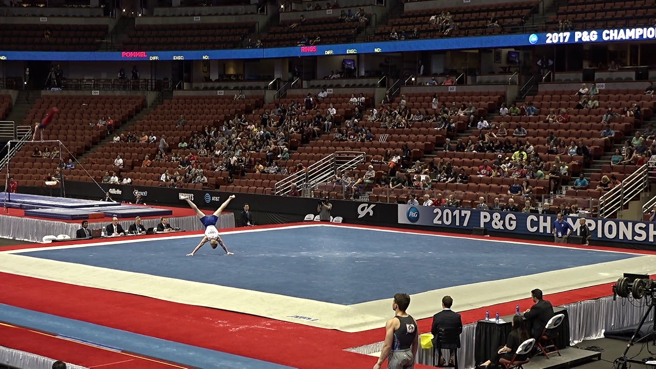 Riley Loos - Floor Exercise - 2017 P&G Championships - Junior Men - Day ...