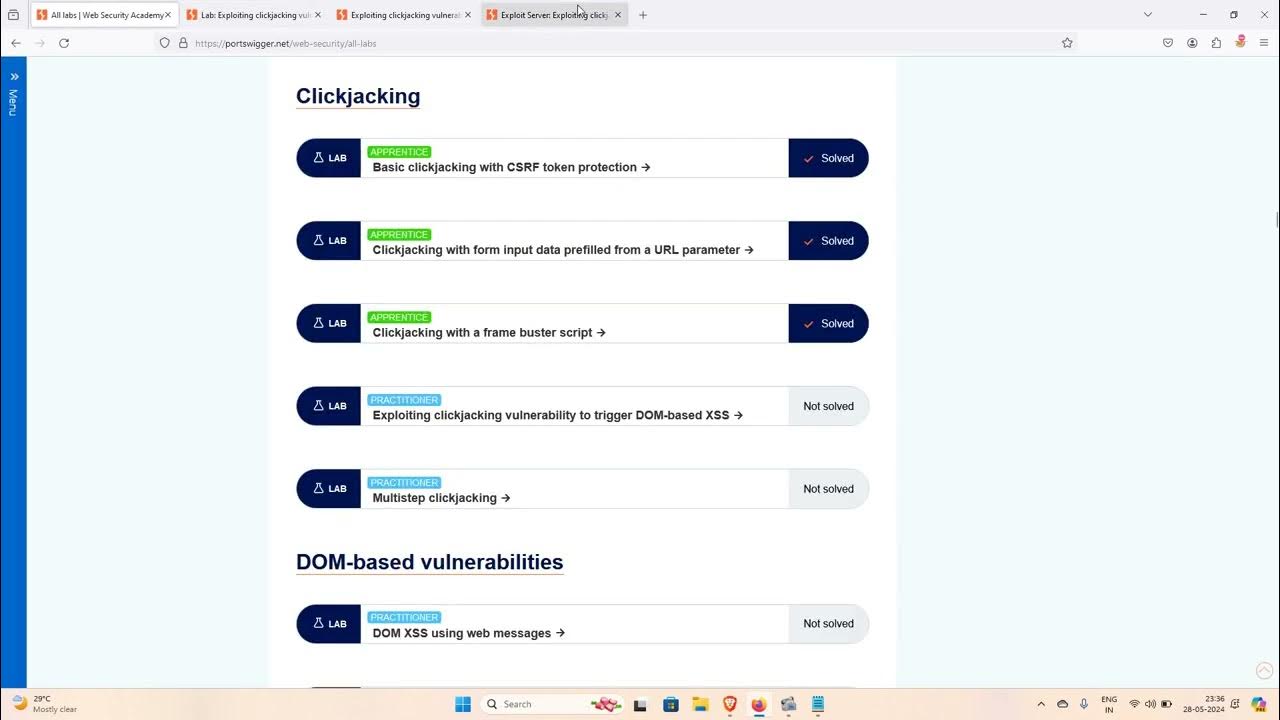 Exploiting clickjacking vulnerability to trigger DOM based XSS - YouTube