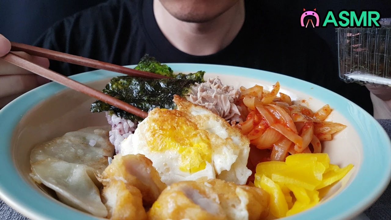 양파볶음 만두 텐더 계란 김 FRIED ONION, MANDU, EGG, GIM ASMR MUKBANG - YouTube