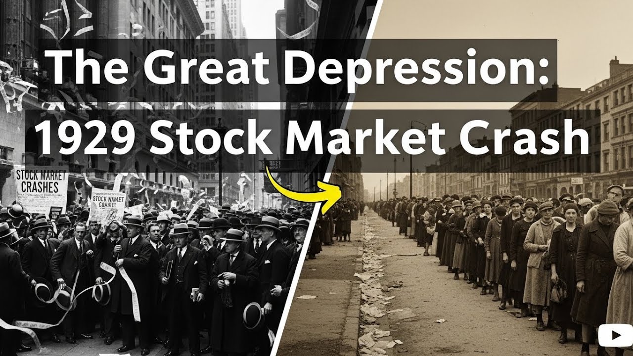 The Great Depression began after the 1929 stock market crash - YouTube