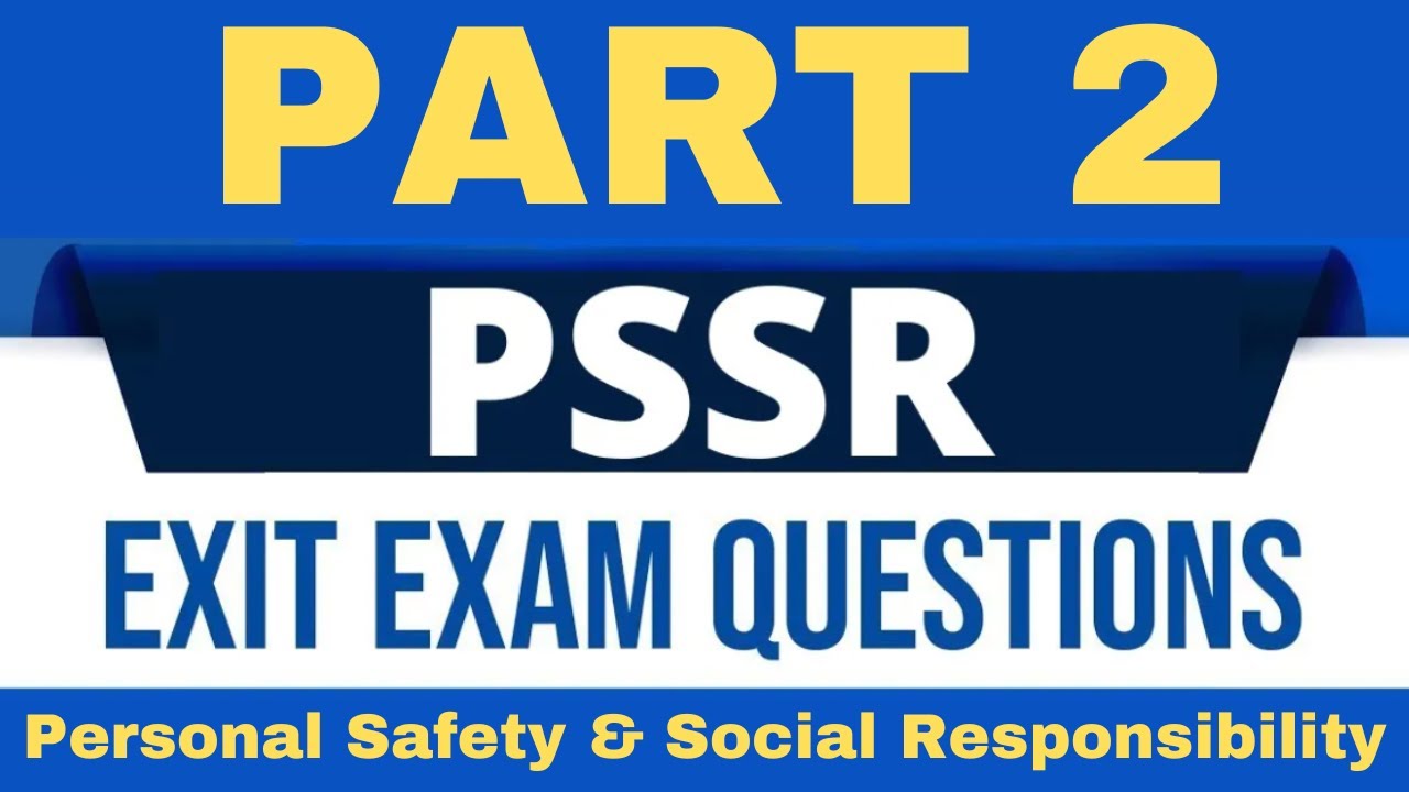 PSSR Exit Exam Questions with Explanation | Part 2 | H. V. Rajesh - YouTube