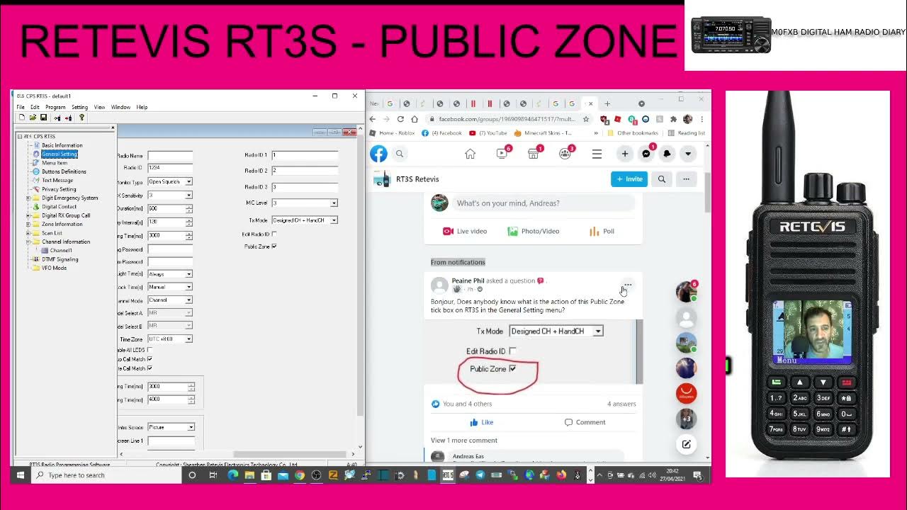 RETEVIS RT3S -PUBLIC ZONE SELECTION IN GENERAL SETTINGS -CODE PLUG - YouTube