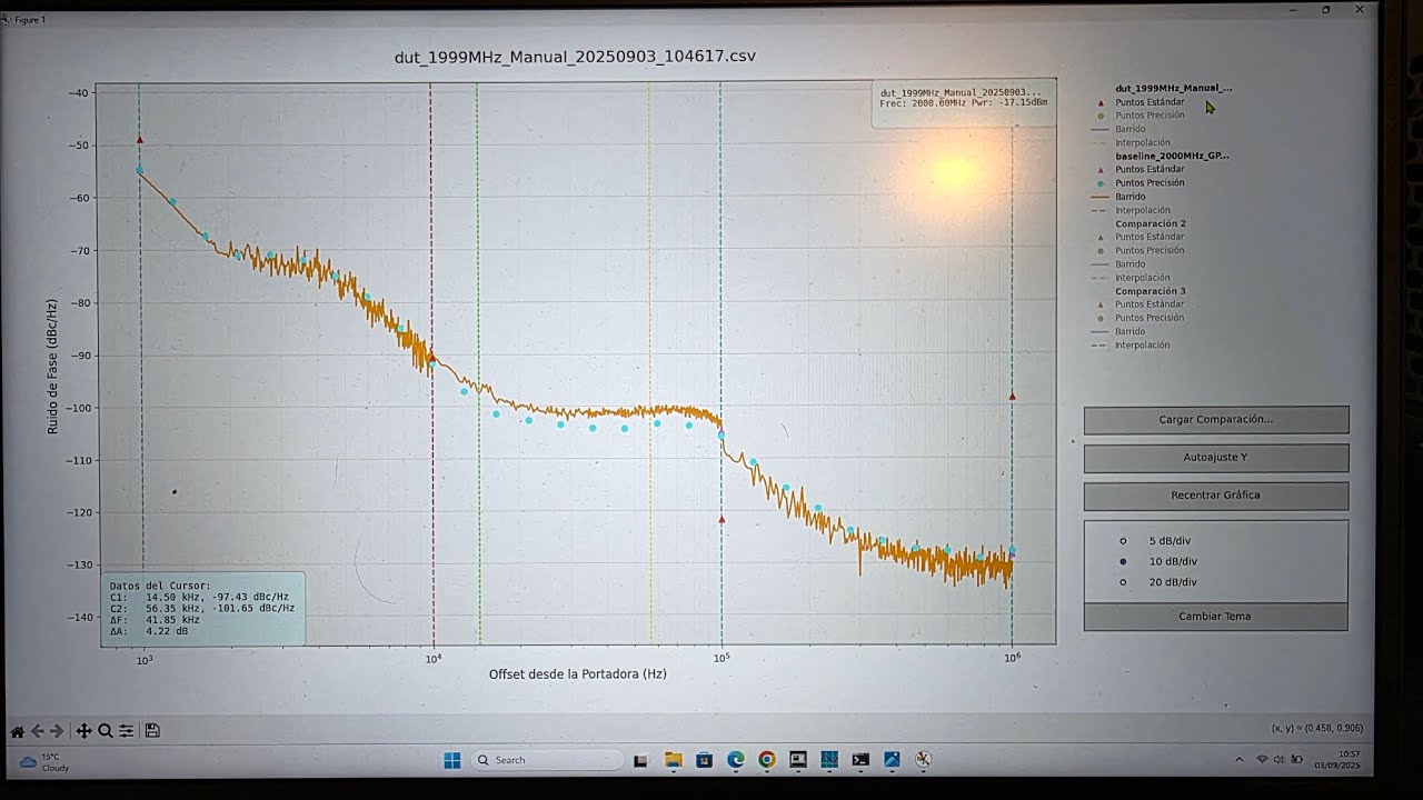 HP 8595E Automatic Phase Noise Measurement software (WIP) - YouTube