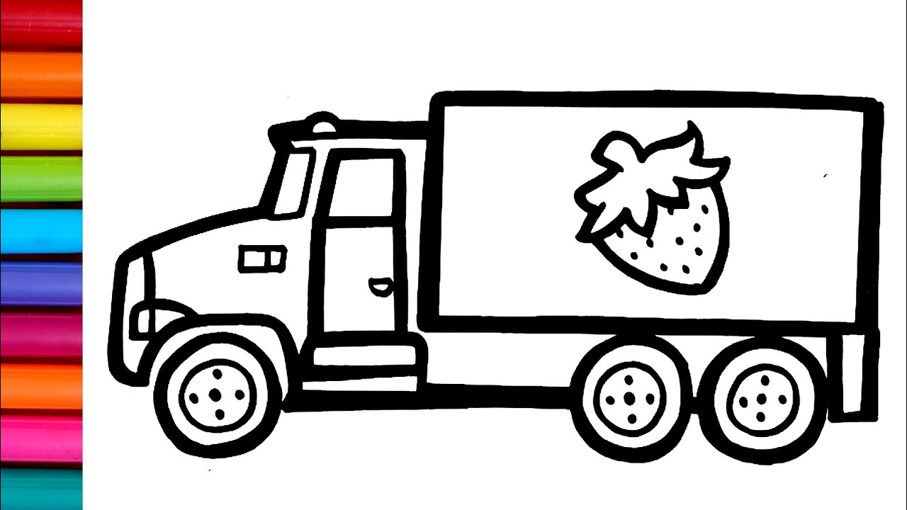 Semi Trailer Truck Drawing | How to Draw Semi Trailer Drawing Easy ...