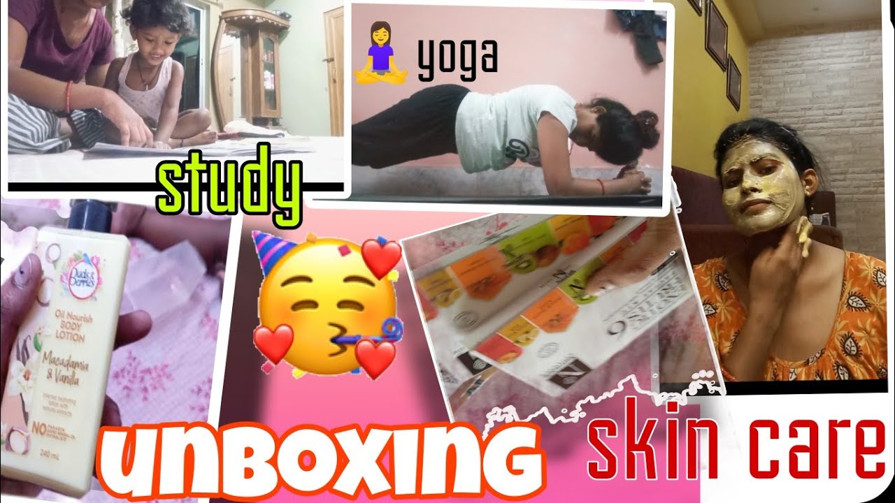 Saturday -back to the normal routine // yoga 🧘‍♀️// study // unboxing ...