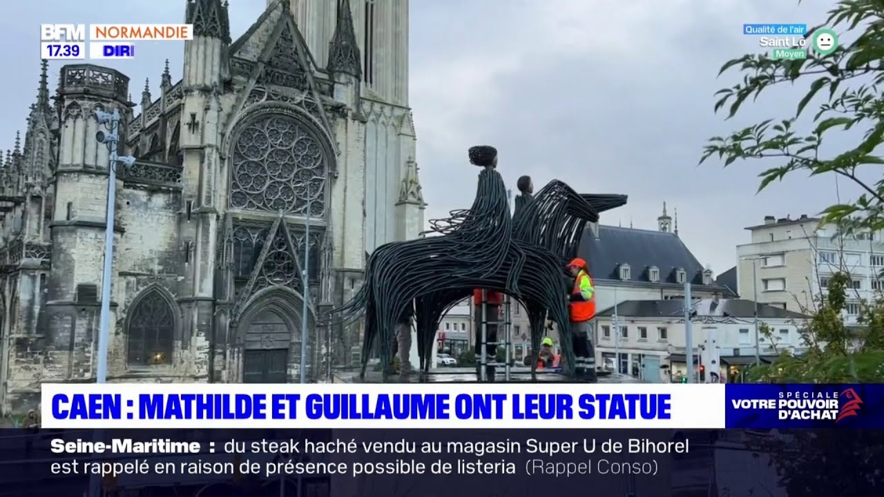 Caen: les statues de Guillaume le Conquérant et Mathilde de Flandre en ...