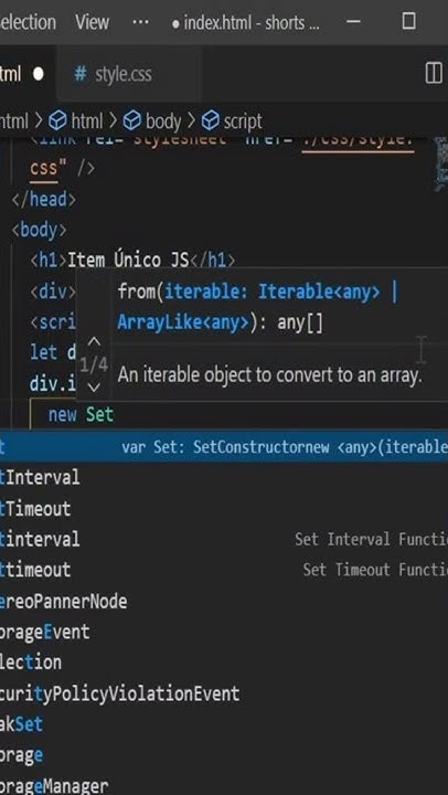 Unique Item JavaScript #shorts - YouTube