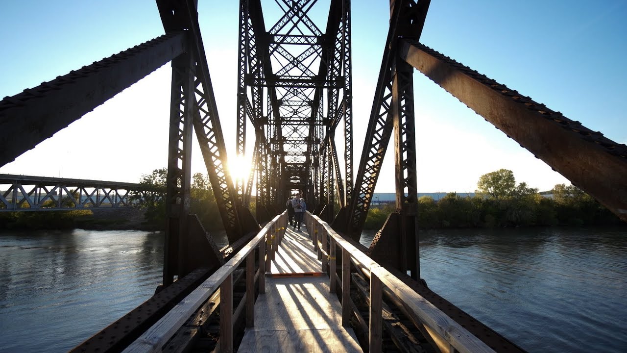 Tour the Rock Island Bridge across Kansas River near Hy-vee Arena - YouTube