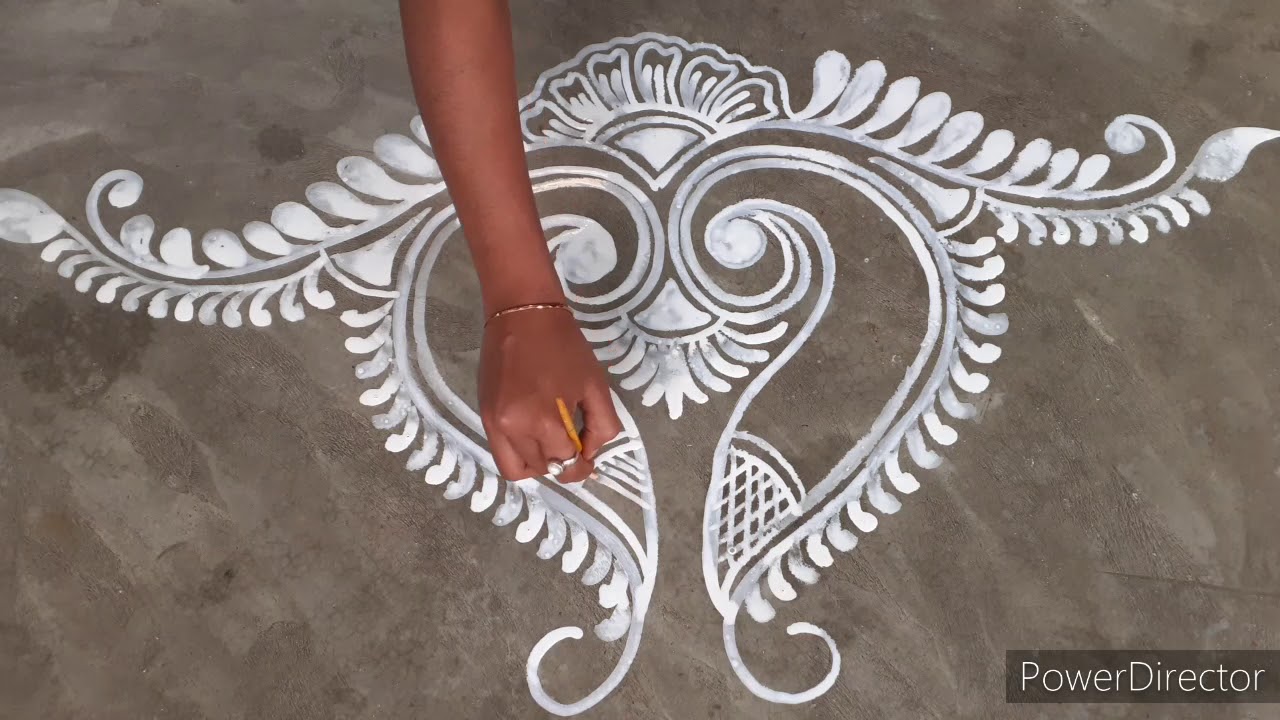 Very Easy And Creative Alpona Design By Deepika Das - YouTube