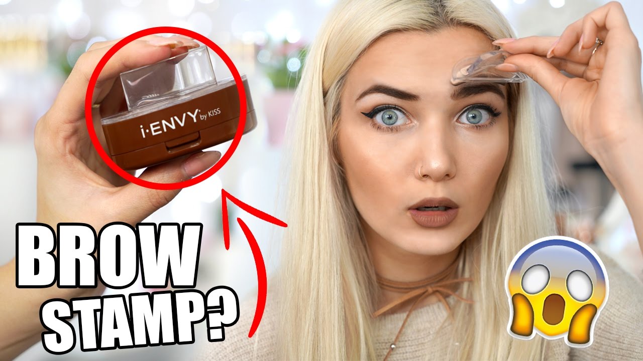 TESTING WEIRD STAMP ON EYEBROWS! DOES IT WORK!? - YouTube