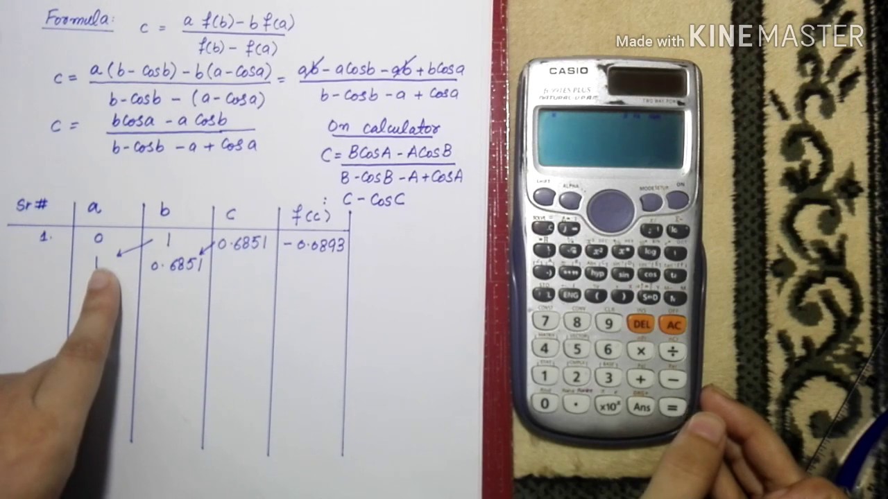 Secant Method By Using CASIO Fx 99IES PLUS Calculator In Urdu Hindi secant-method-by-using-casio-fx-99ies-plus-calculator-in-urdu-hindi