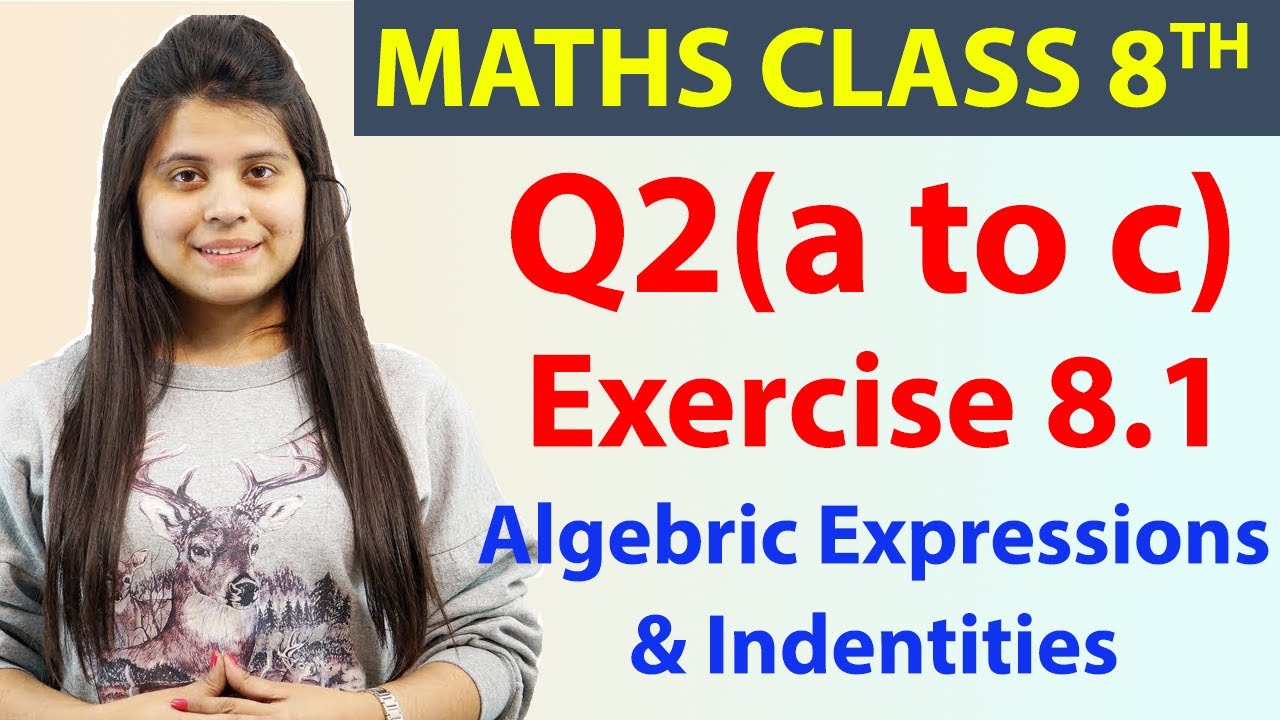 Q 2(a) to (c) - Ex 8.1 - Algebric Expressions & Indentities - Maths ...