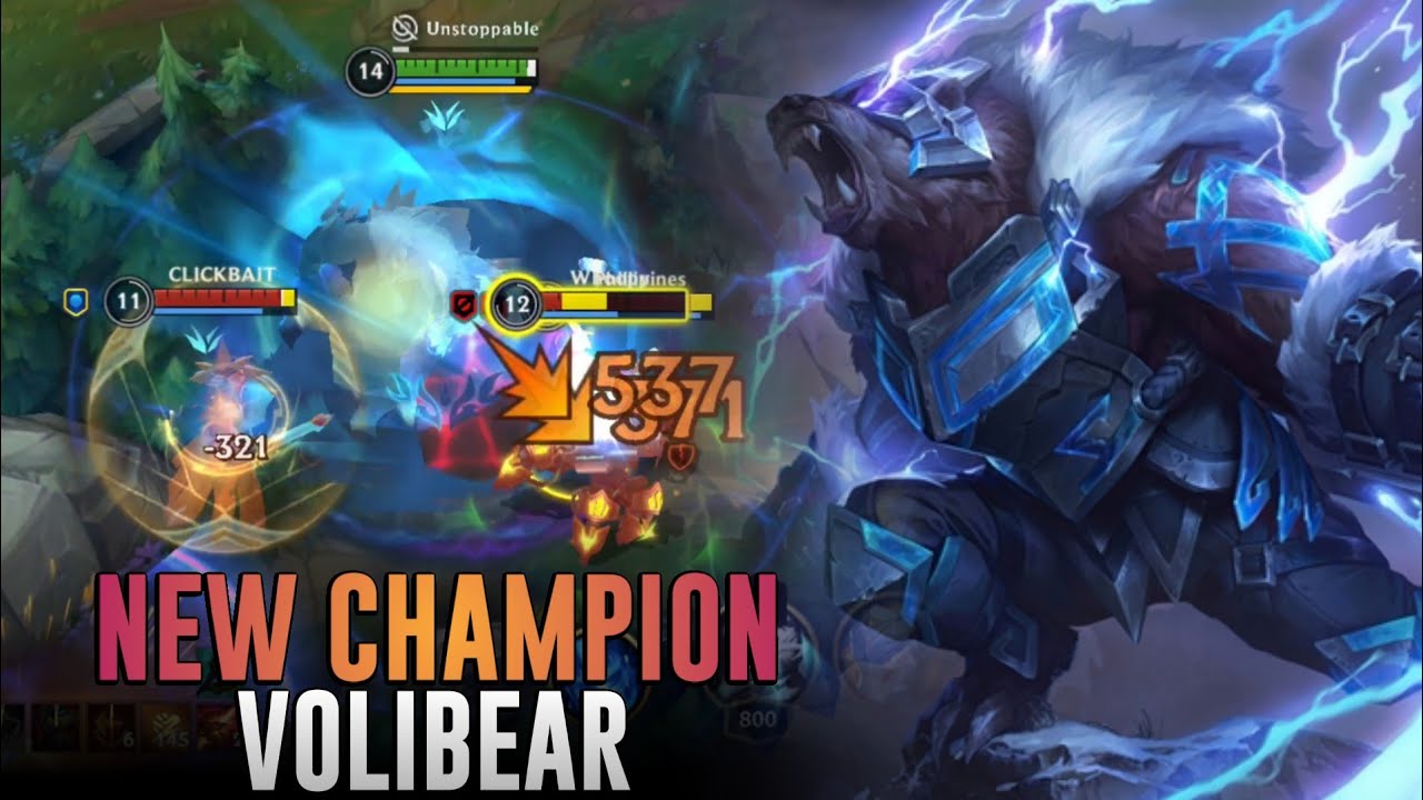 WILD RIFT: NEW CHAMPION VOLIBEAR JUNGLE LIMIT TESTING! - YouTube