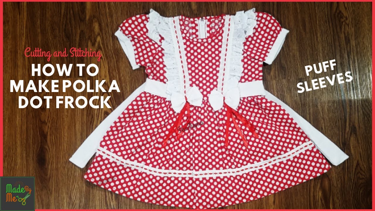 Puff Sleeves Baby Frock Cutting and Stitching | Baby Frock Stitching ...