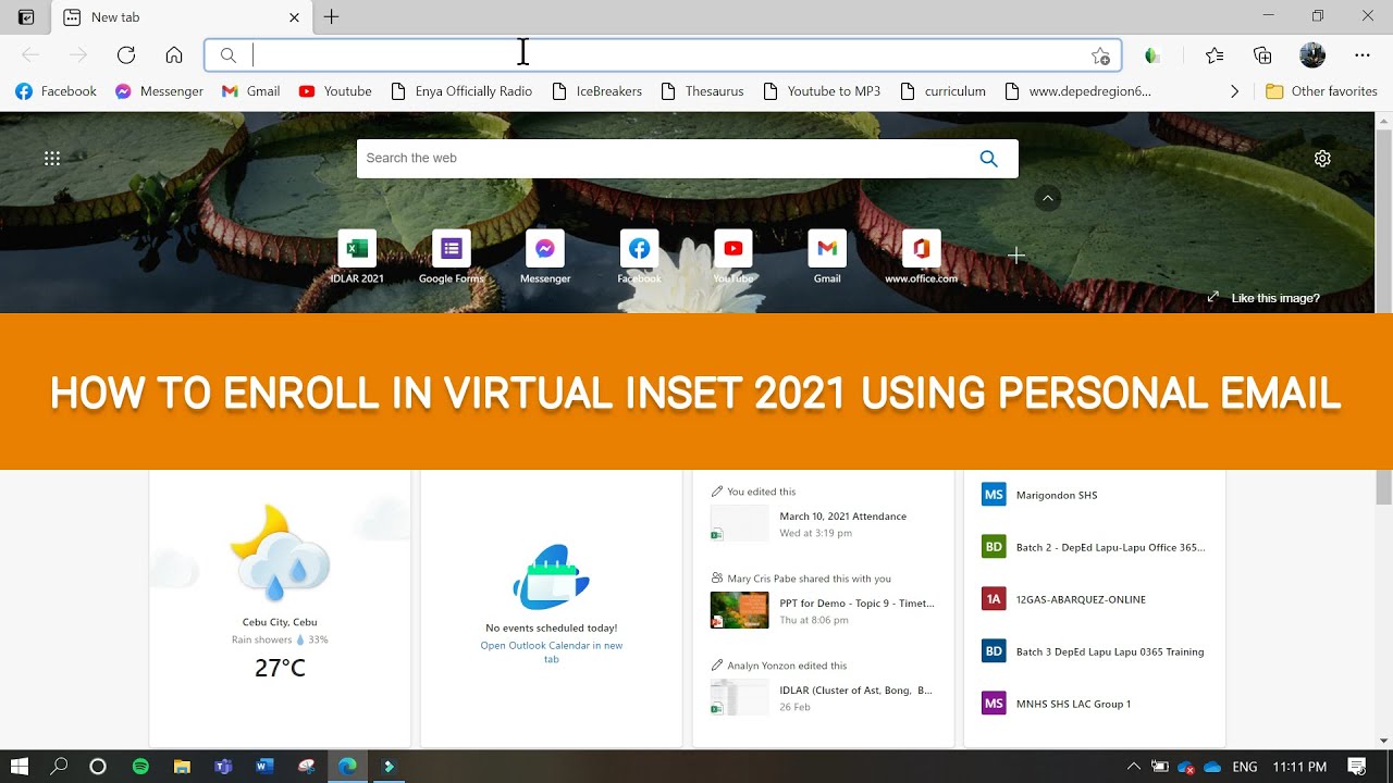 How To Enroll In Virtual INSET 2021 Using Personal Email And How To How To Enroll In Virtual INSET 2021 Using Personal Email And How To
