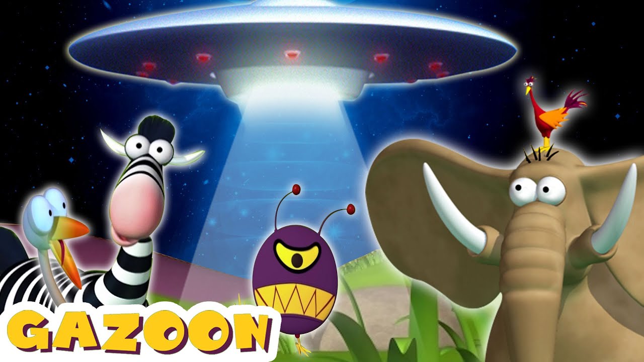 Gazoon Cartoons | Alien Trouble in the Jungle! 👽 Funny Animal Story for ...
