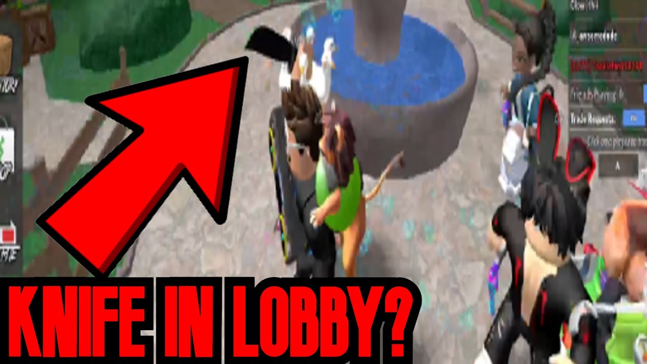 I Got A KNIFE In the LOBBY in MM2 (roblox) - YouTube
