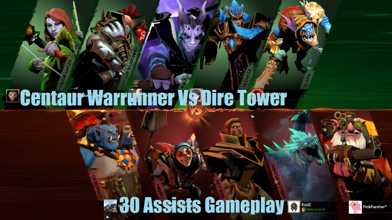 [Dota 2] Centaur Vs Dire Tower and 30 Assists Gameplay - YouTube