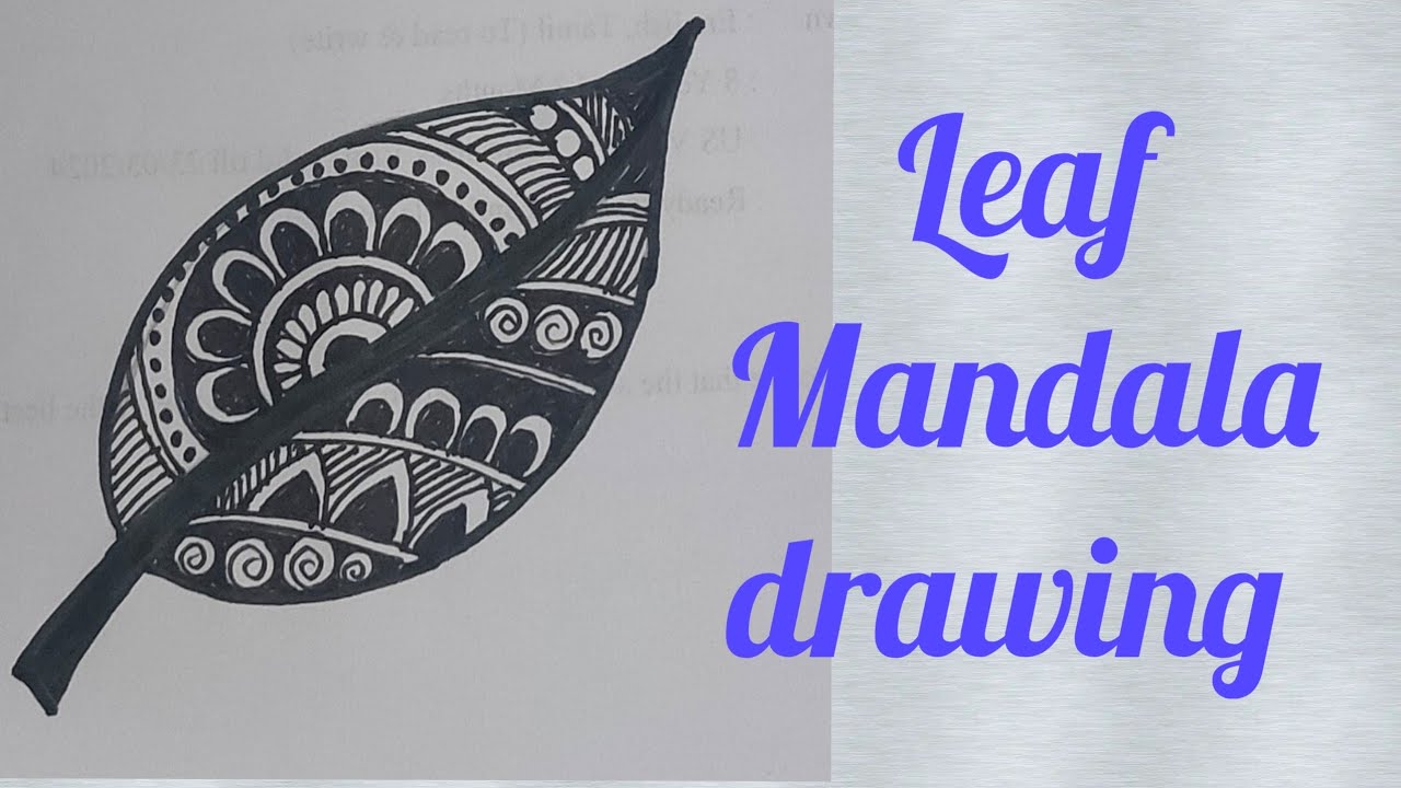 How to draw leaf mandala art step by step/Easy mandala design for ...