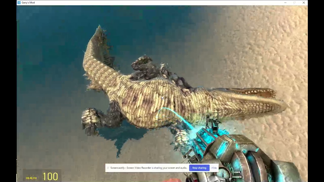 White Shark does crazy stuff to beat Big Alligator (Gmod) - YouTube