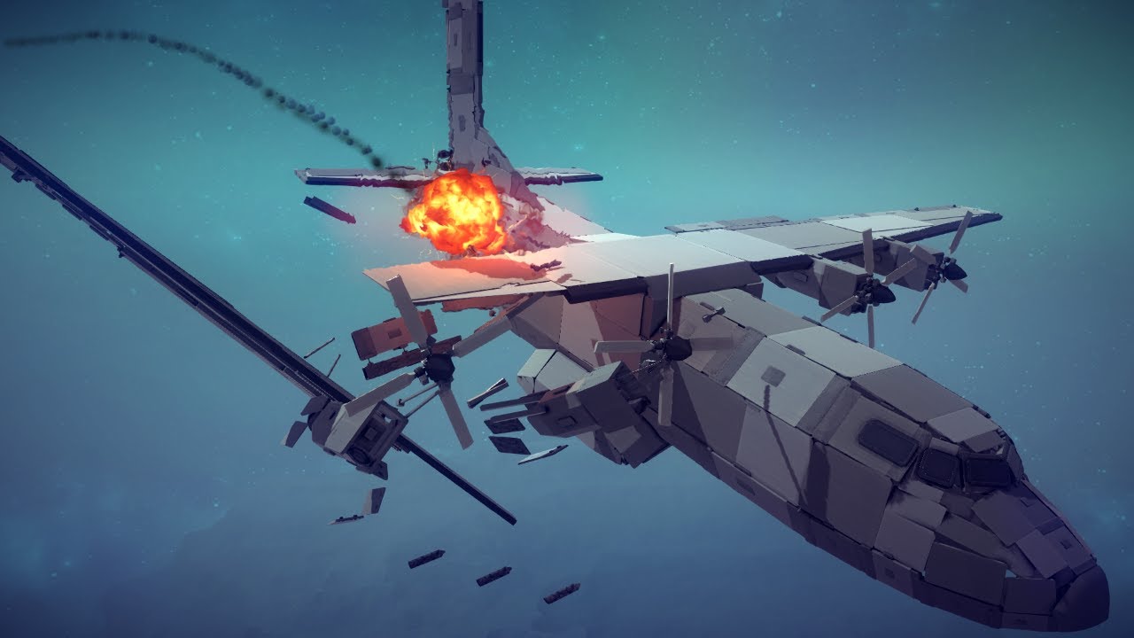 Realistic Airplanes Shot Down by Guided Missiles #2 | Besiege - YouTube