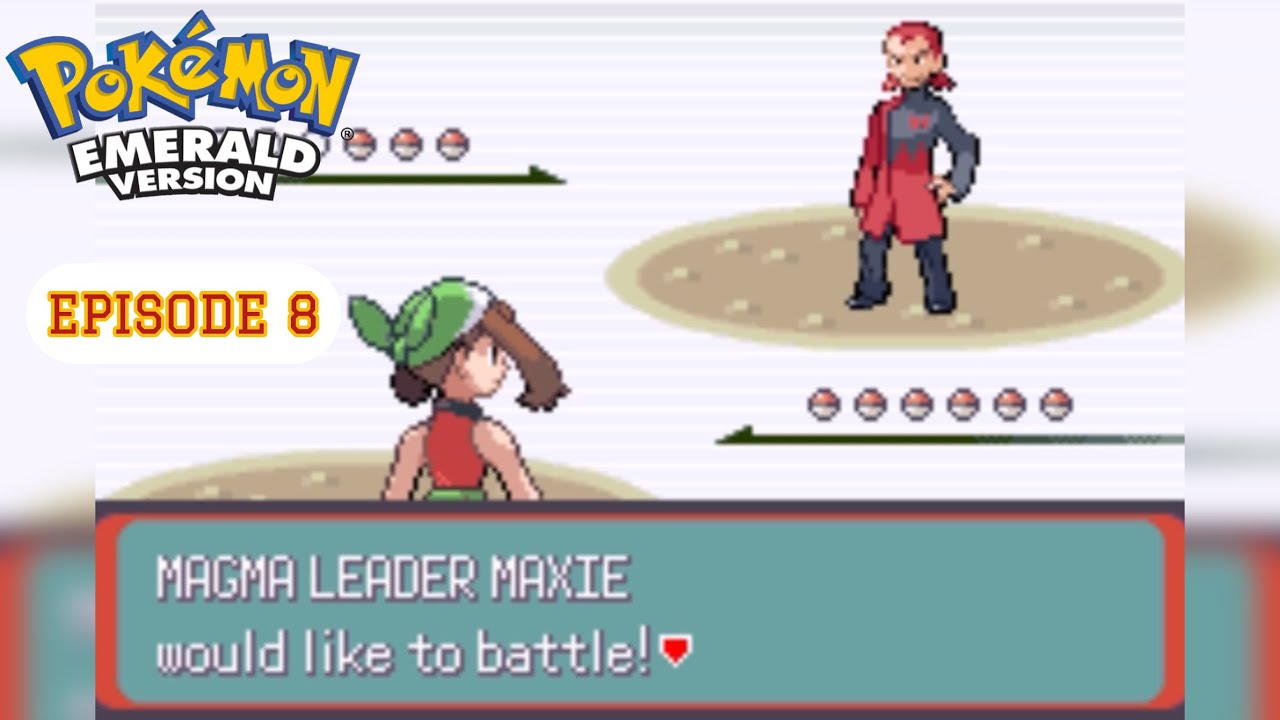 Pokémon Emerald Gameplay (8) - VS Magma in Mt. Chimney - YouTube