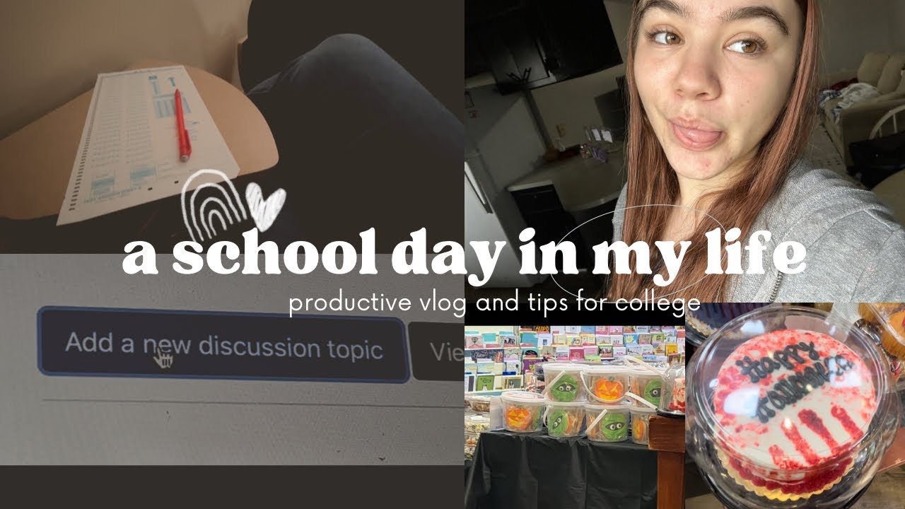 School Day in My Life| Productive Vlog| College Tips - YouTube