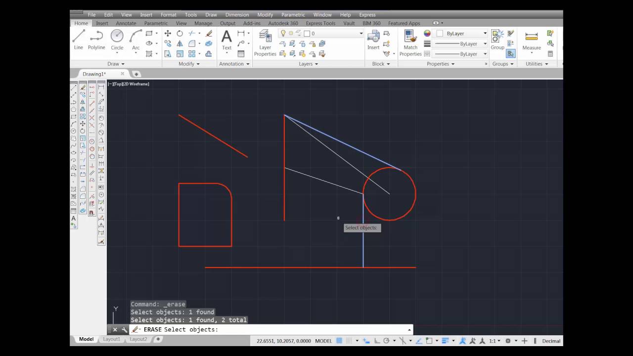 B. Intersection, Perpendicular, Endpoint, & Tangent Osnaps - YouTube