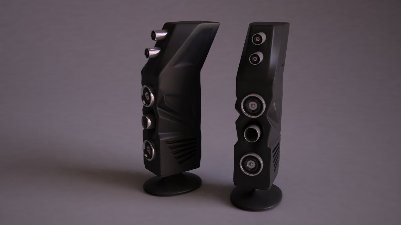 3ds max tutorial - speaker system . - YouTube