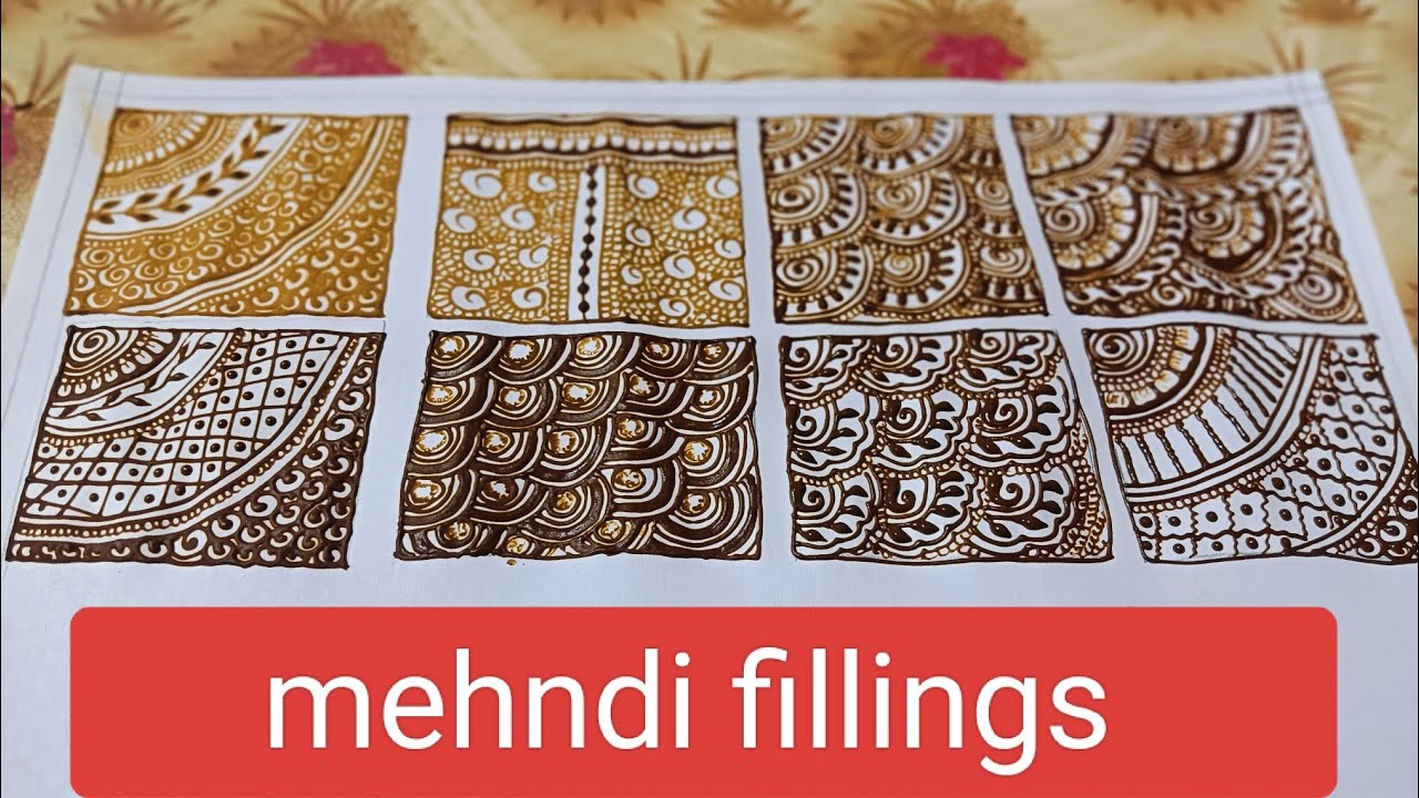 Mehndi for Beginners |Basic mehndi filling patterns | mehndi tutorials ...