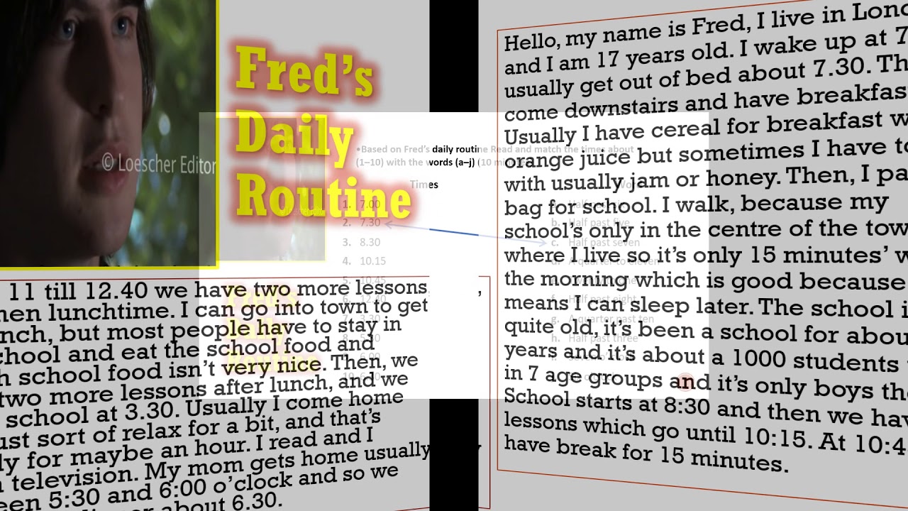 Fred's daily routine - YouTube