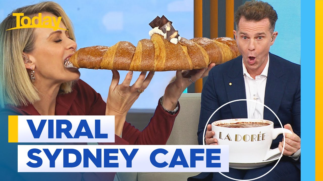 Fancy yourself a 1.2kg giant croissant and a 3L coffee? | Today Show ...