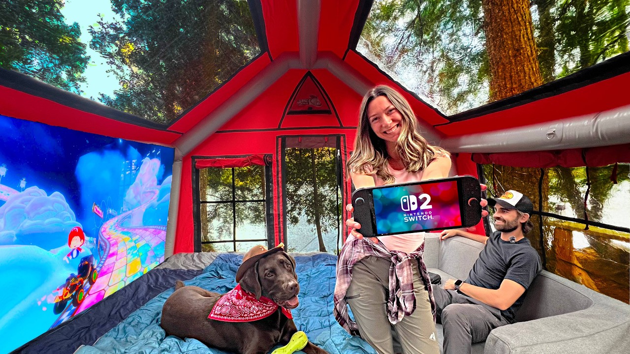 We Turned Camping Into a 5-Star Hotel With Nintendo Switch 2 - YouTube