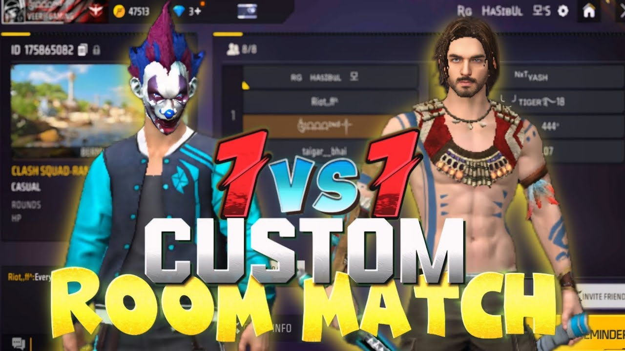 1 VS 1 CUSTOM ROOM MATCH IN FREE FIRE || Free fire Custom game play ...