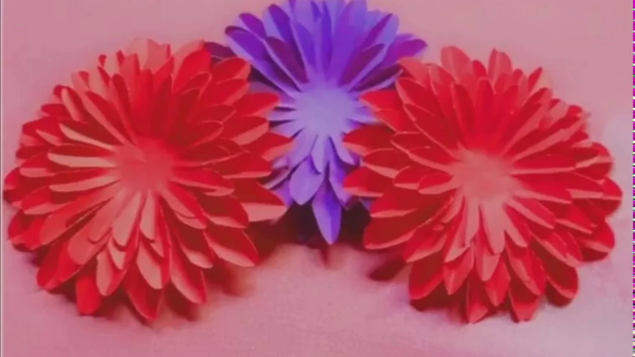 Color paper Craft ( making beautiful flower) part 1 - YouTube
