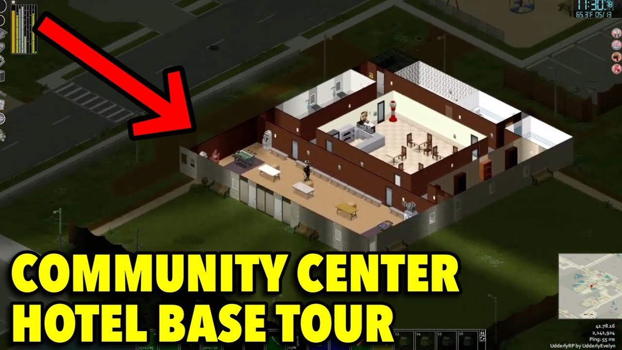 Community Center Base Tour - Project Zomboid (PC) - YouTube