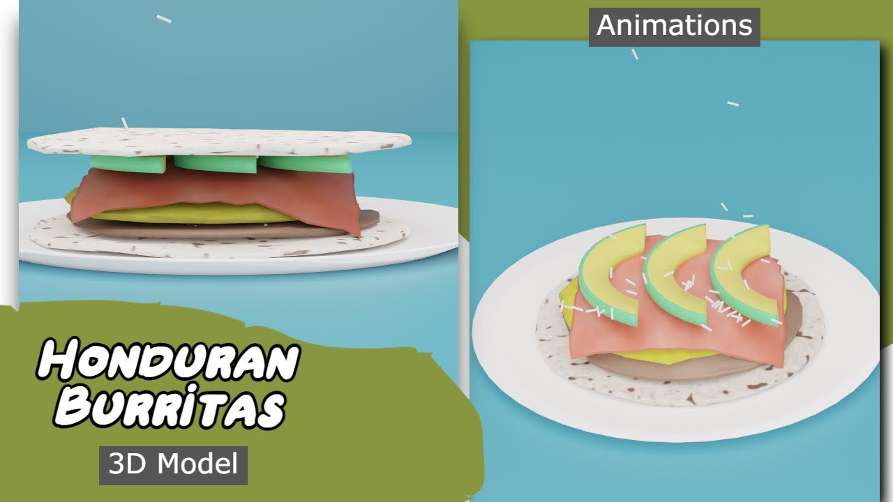 Honduran Burritas 3D Model Animation Showcase - YouTube