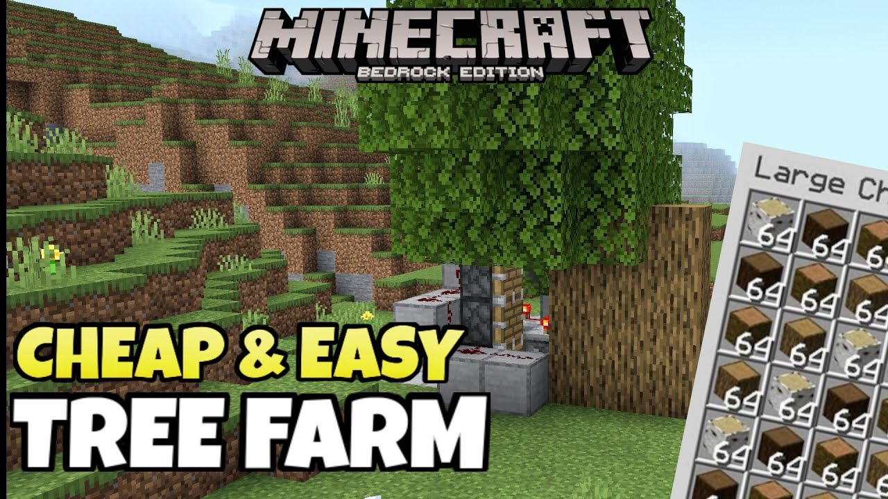 Tree farm for MINECRAFT BEDROCK editions 1.18 ( MCPE, Windows 10,Xbox ...