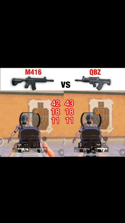 M416 vs QBZ damage 😱 #pubg #pubgtipsandtricks - YouTube