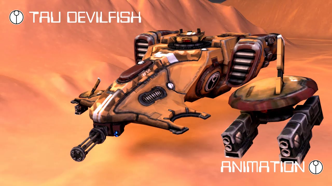 40K Tau Gunship Animations - YouTube