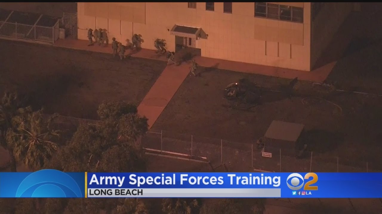 Military Training Continues In Long Beach - YouTube